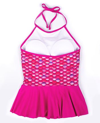 Fin Fun Mermaid Scale-Print Peplum Tankini Top - Macy's