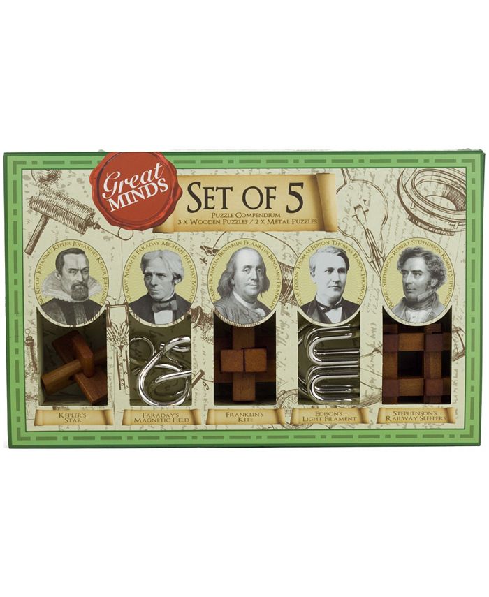 Professor Puzzle Great Minds Set of 5 Puzzle Compendium Male - Macy's