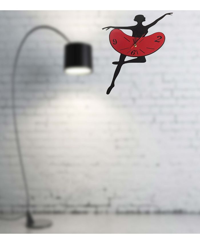 Creative Motion Artistic Acrylic Clock with Dancer Design - Macy's