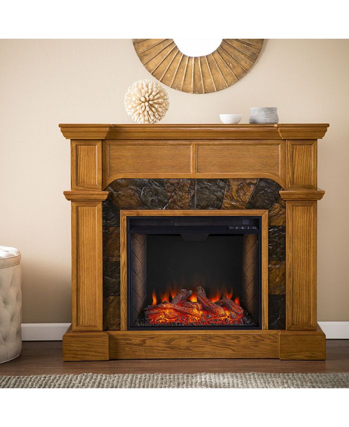 Southern Enterprises New Haven Faux Stone Alexa-Enabled Corner ...