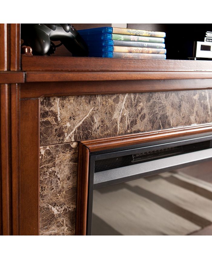 Southern Enterprises Eldridge Alexa-Enabled Electric Fireplace with ...