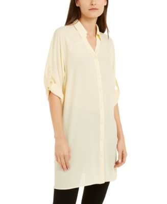 Alfani Roll-Tab Tunic Shirt, Created for Macy's - Macy's