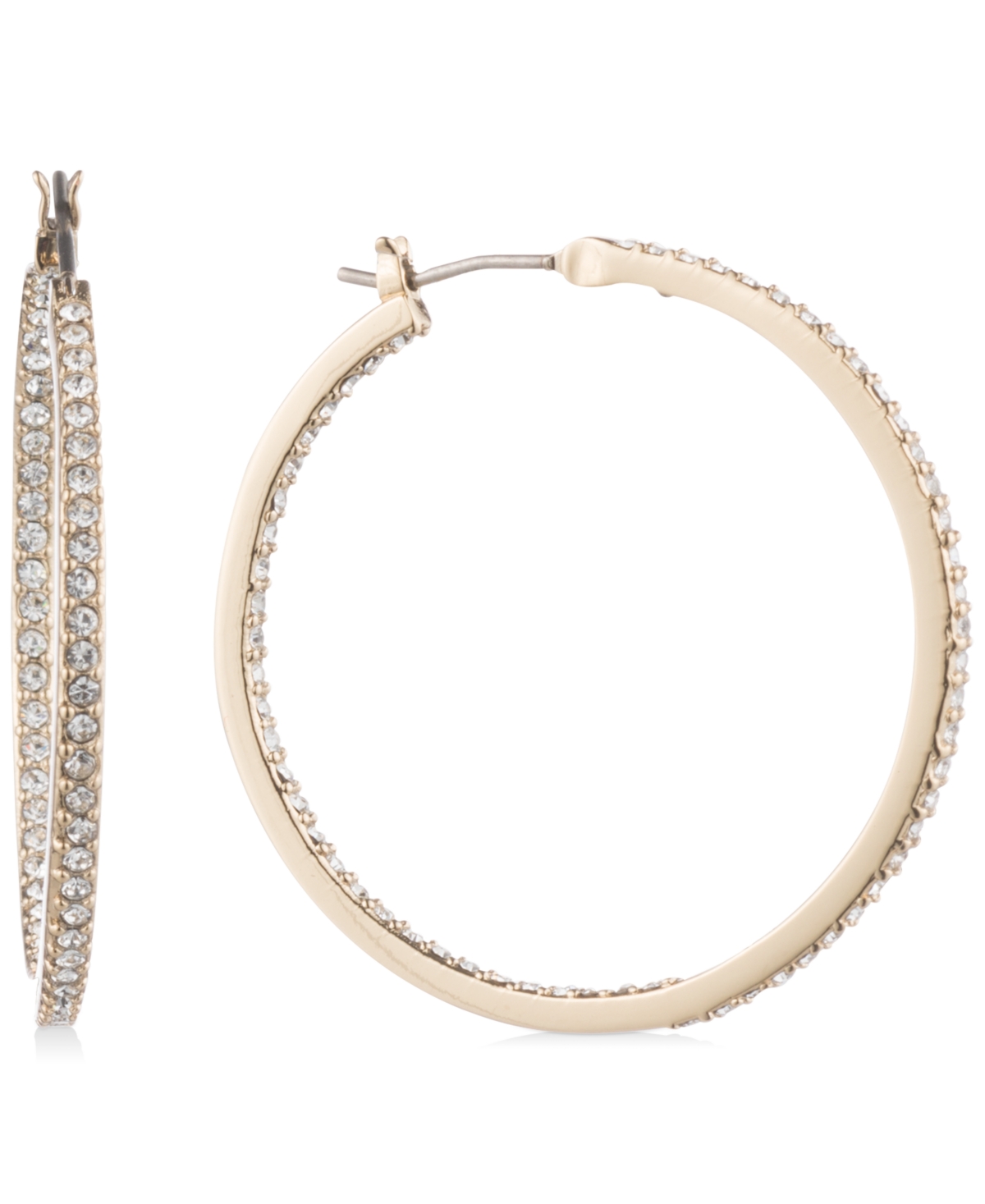 Click here for Givenchy Medium Pave Hoop Earrings 1-1/4 - Gold prices