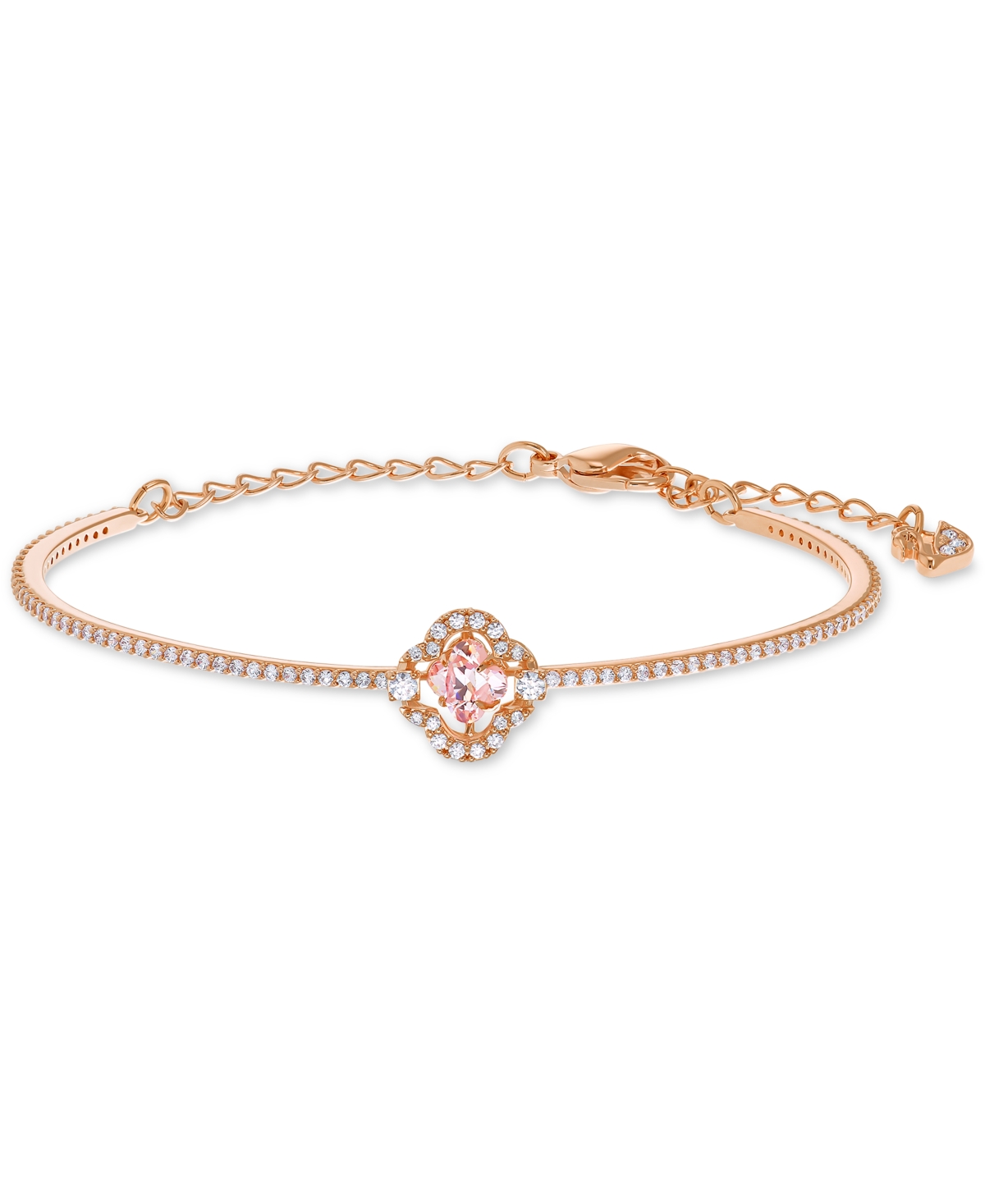 Click here for Swarovski Rose Gold-Tone Crystal Clover Bangle Bra... prices