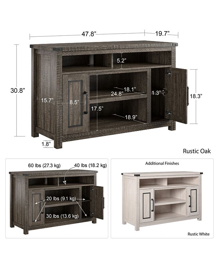 A Design Studio Gladden TV Stand for TVs up to 48" - Macy's