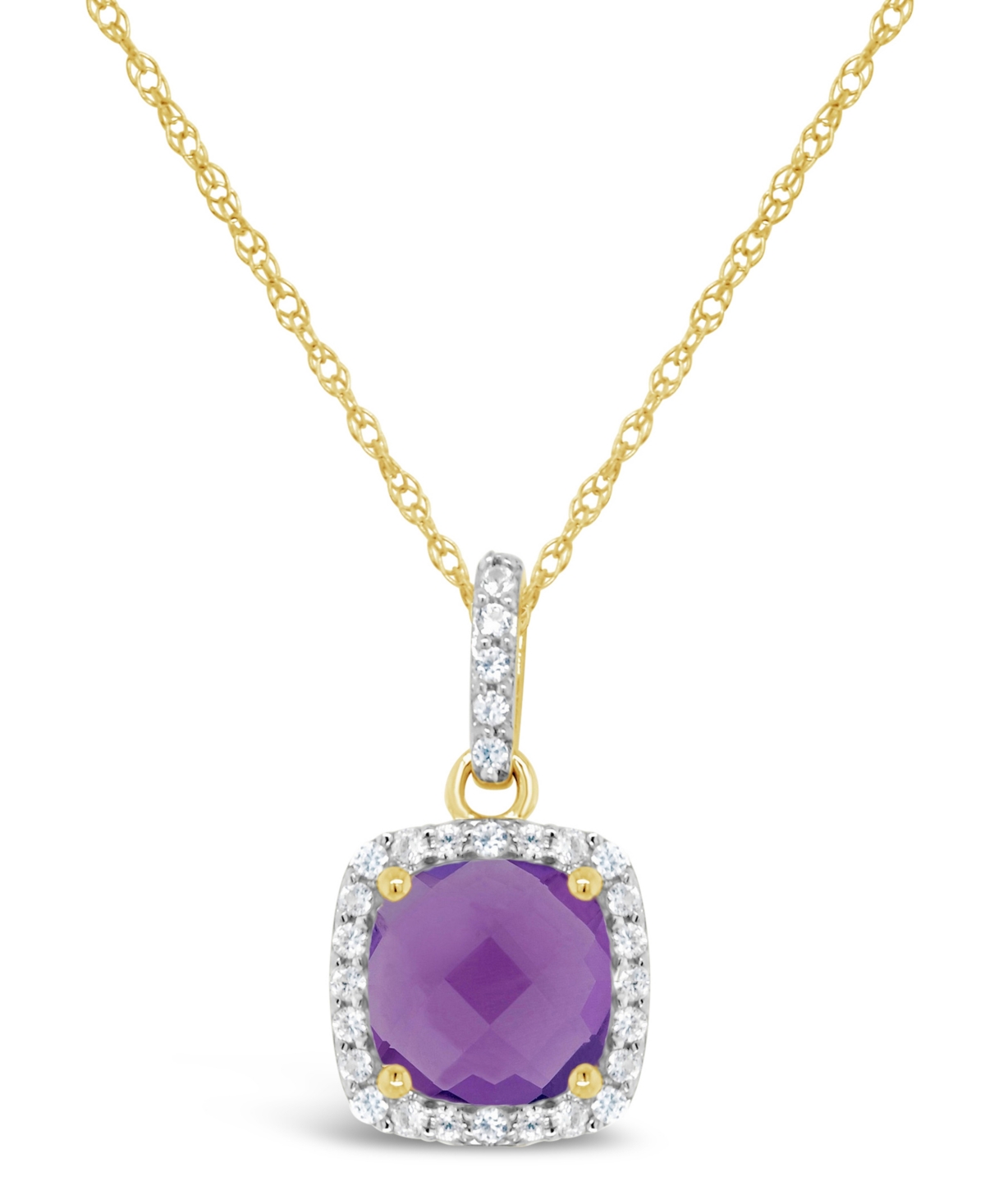 Click here for Amethyst (1-1/3 ct. t.w.) and Lab Grown White Sapp... prices