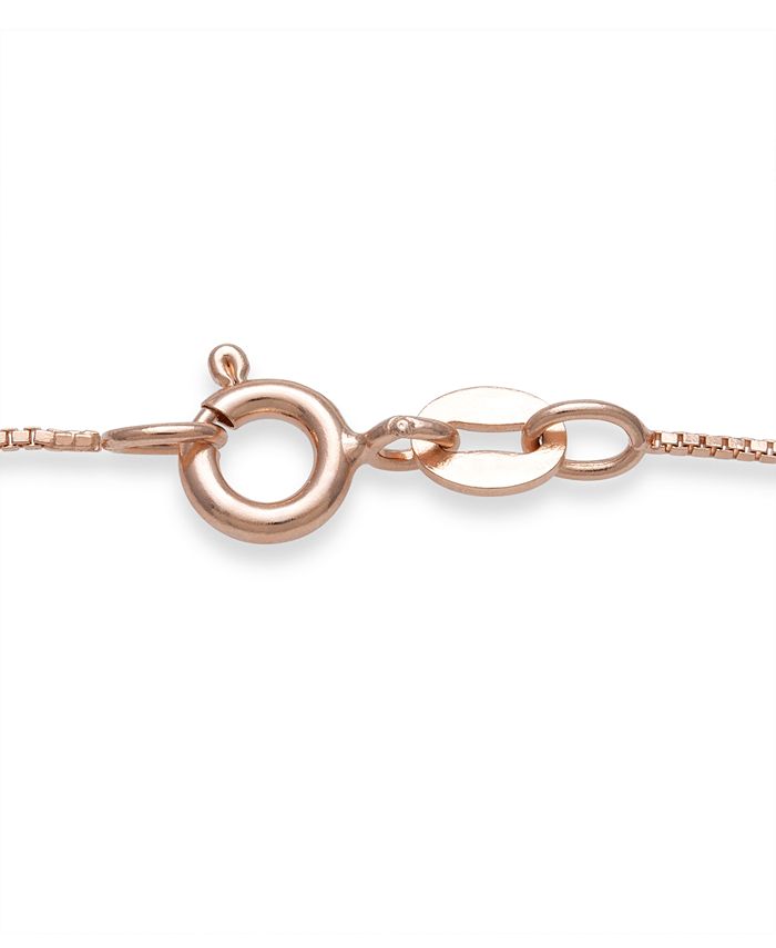 Macy's Rose Quartz 12x7mm Pendant with 18" Chain in Rose Gold over ...
