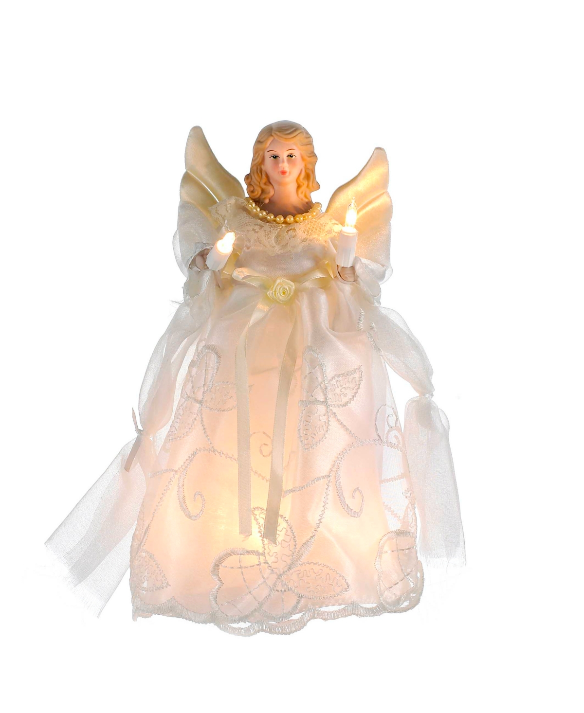 Click here for Kurt Adler Ul 10-Light 10-Inch Gold and Ivory Ange... prices