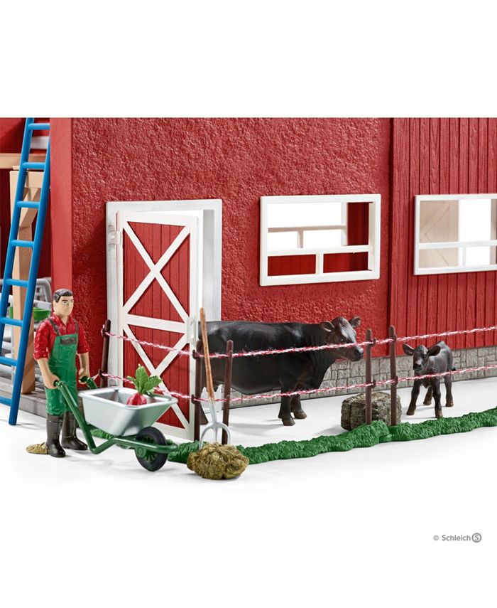 Schleich Farm World Large Barn and with Animals and Accessories Toy ...