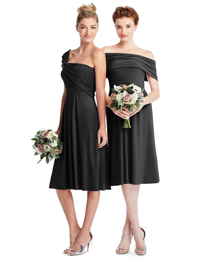 Dessy Collection Midi Loop Convertible Dress & Removable Shrug ...