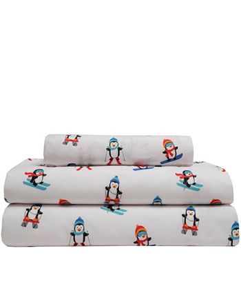 Elite Home Microfiber Holiday Print Twin Sheet Set - Macy's
