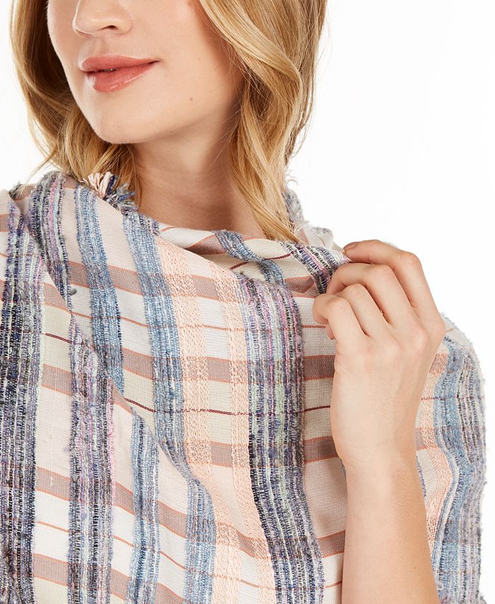 Cejon Textured Plaid Wrap - Macy's