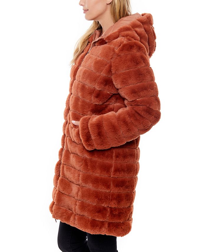 Be Boundless Sphere Reversible Faux Fur/Nylon Coat - Macy's