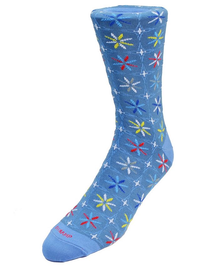 DUCHAMP LONDON Men's Geo Floral Design Dress Sock - Macy's