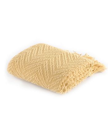 Battilo Knit Zig Zag Textured Woven Micro Chenille Throw & Reviews ...