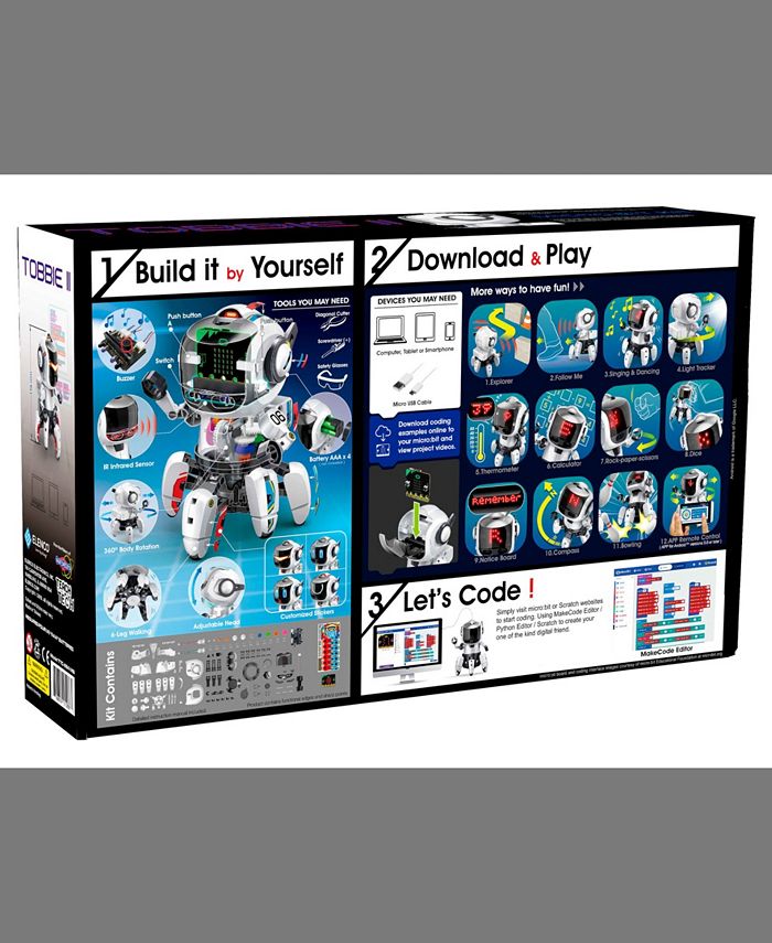 Redbox Teach Tech Tobbie II BBC Micro: Bit Robot Kit Stem Educational ...