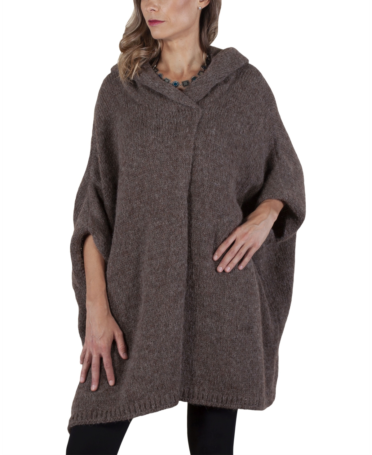 Click here for Simply Natural Womens Alpaca Carissa Hooded Poncho... prices