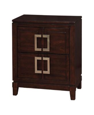 Transitional Style Night Stand, Brown Cherry Finish - Macy's