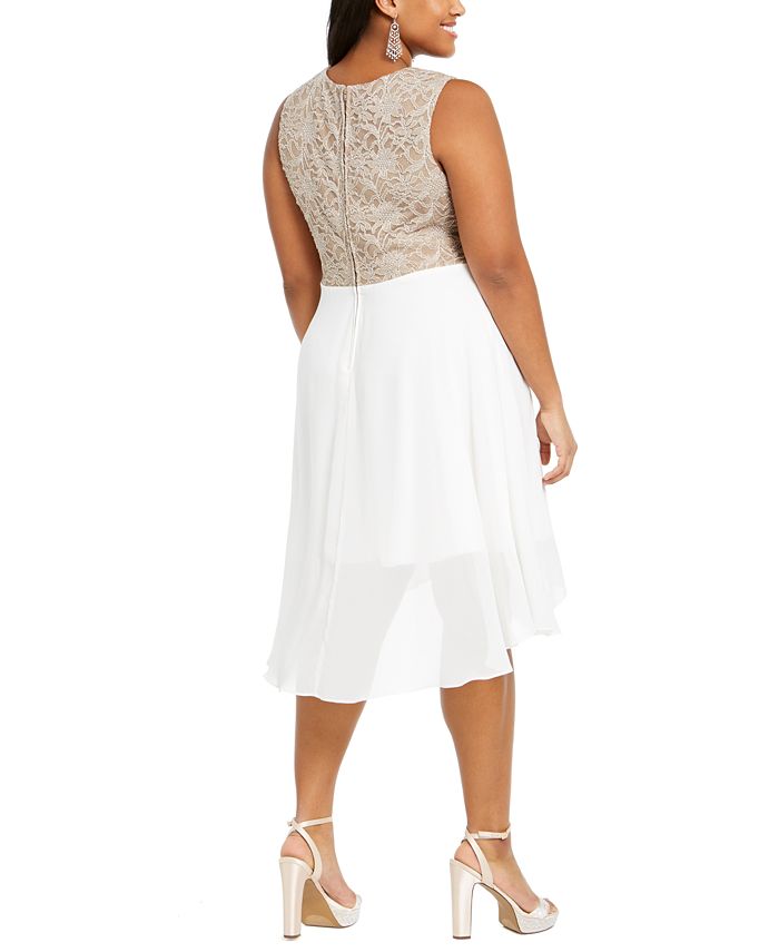 City Studios Trendy Plus Size Rhinestone-Top Gown - Macy's
