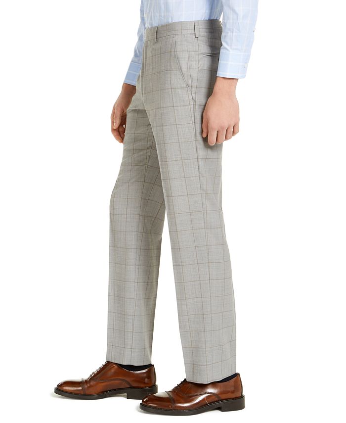 Lauren Ralph Lauren Men's Classic-Fit UltraFlex Stretch Gray Windowpane ...