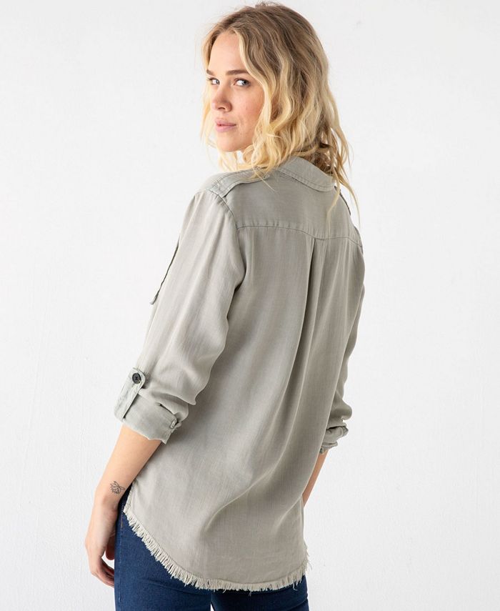 Thread and Supply Thread Supply Soft Double Pocket Long Sleeve Button ...