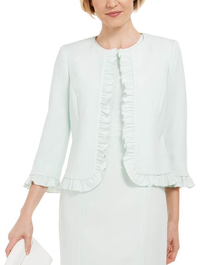Kasper Ruffled Stretch Crepe Jacket - Macy's