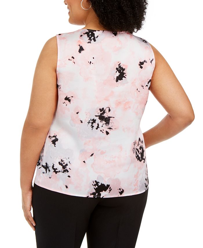 Kasper Plus Size Floral Print Top - Macy's