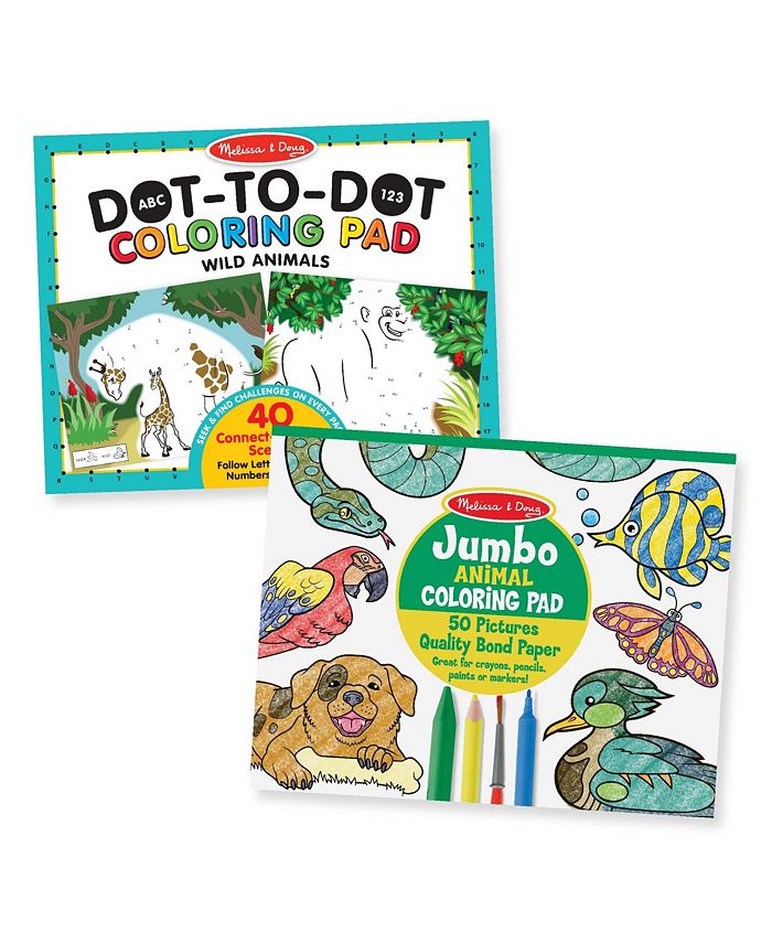 Melissa and Doug Melissa Doug ABC/123 Dot-to-dot Coloring Pad Jumbo ...