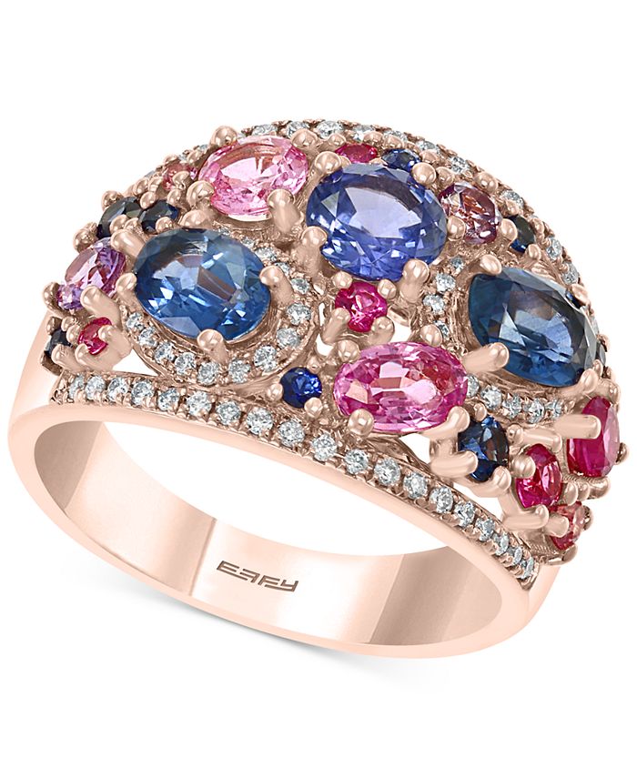 EFFY Collection EFFY® Multi-Gemstone (3-1/5 ct. t.w.) & Diamond (1/4 ct ...