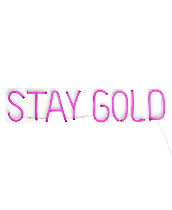 COCUS POCUS Stay Gold LED Neon Sign - Macy's