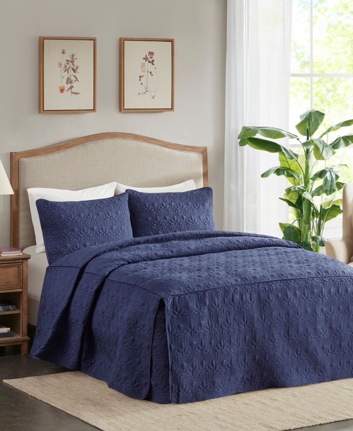 Click here for Madison Park Quebec Open Corner Pleated Quilted Be... prices