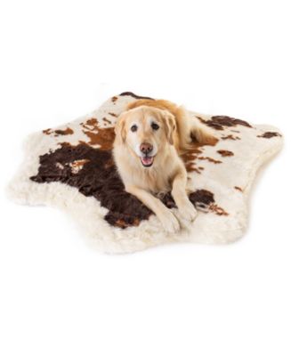 PupRug Brown Faux Cowhide Memory Foam Bed - Macy's