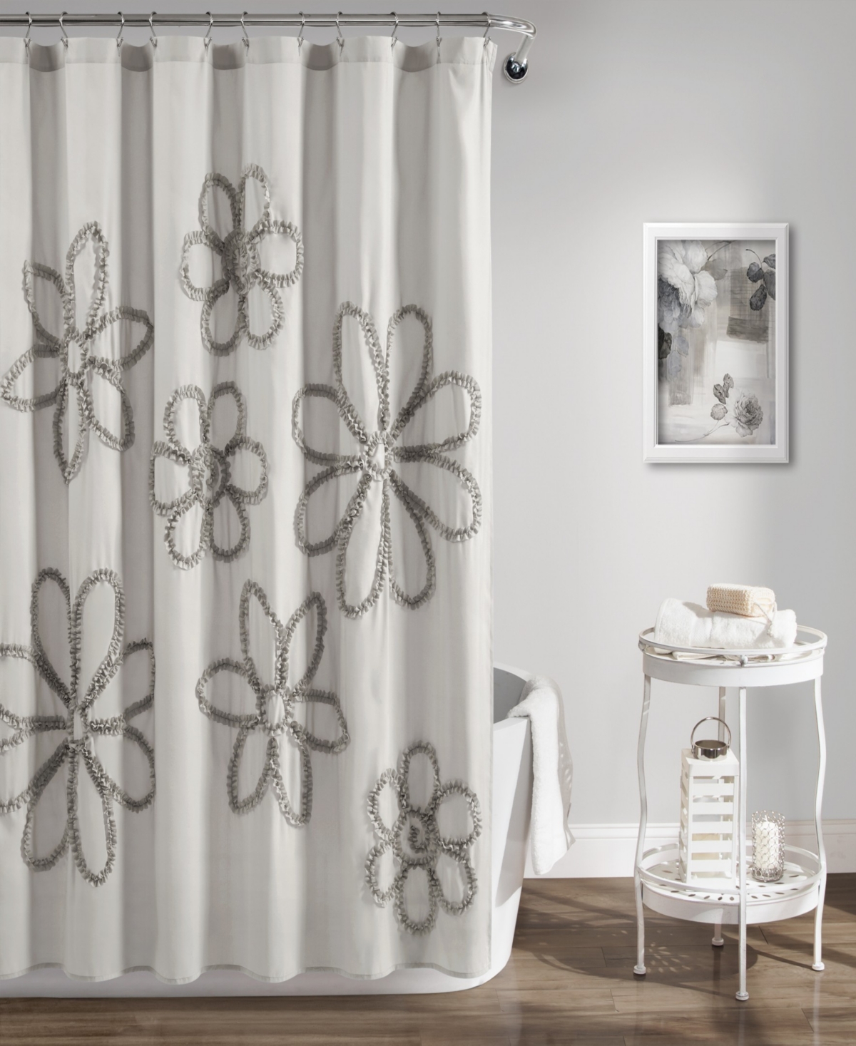 Click here for Lush Decor Ruffle Flower Shower Curtain  72 x 72 -... prices