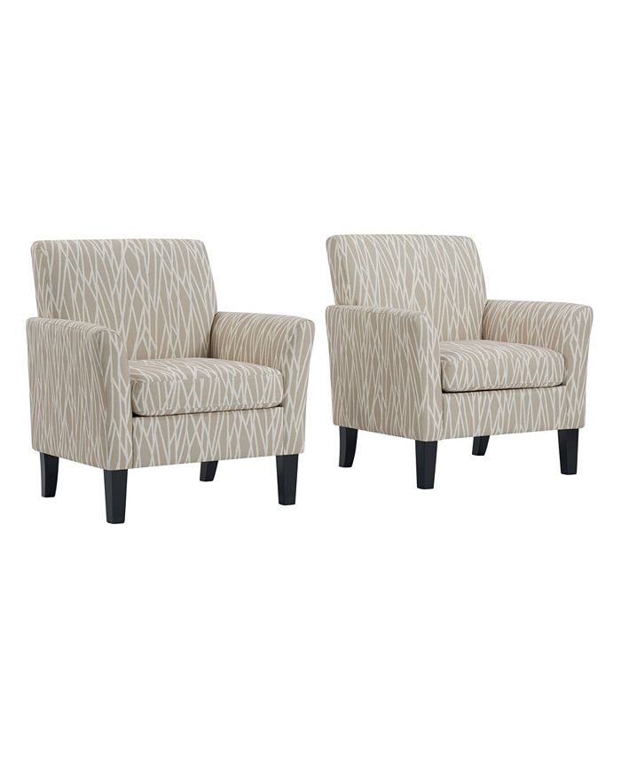 Handy Living Marquee Flared Arm Chair Set - Macy's