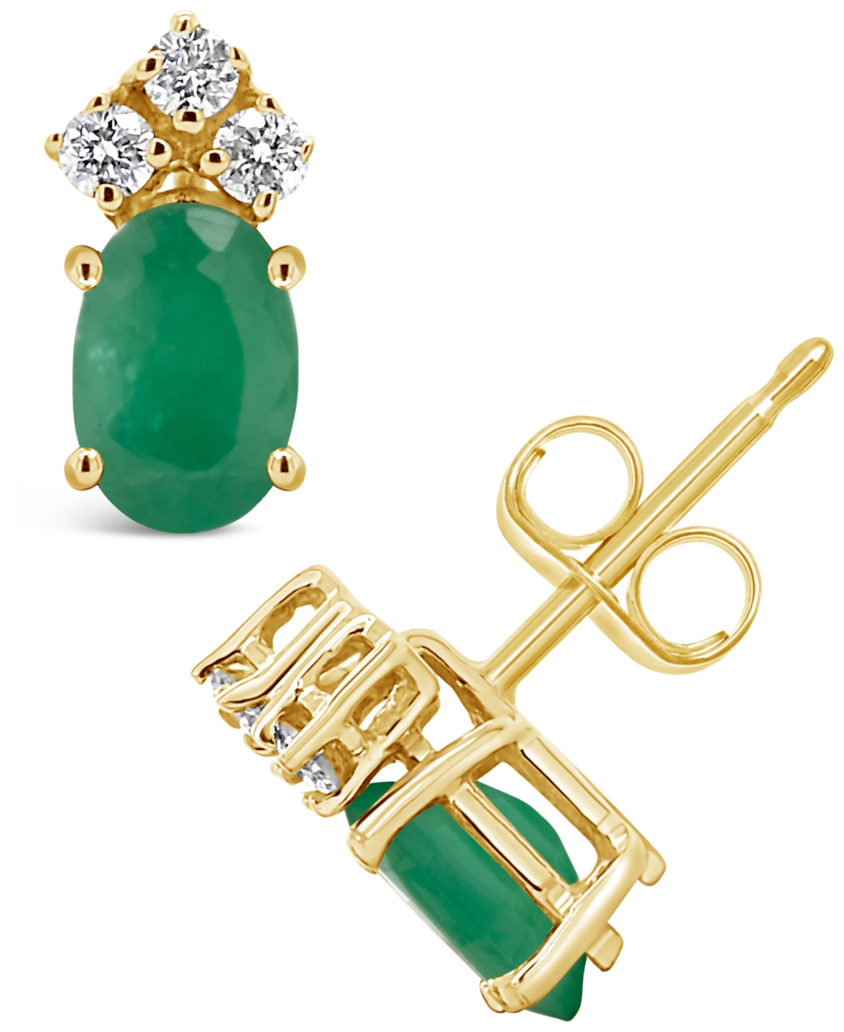 Click here for Emerald (1 ct. t.w.) and Diamond (1/8 ct. t.w.) St... prices