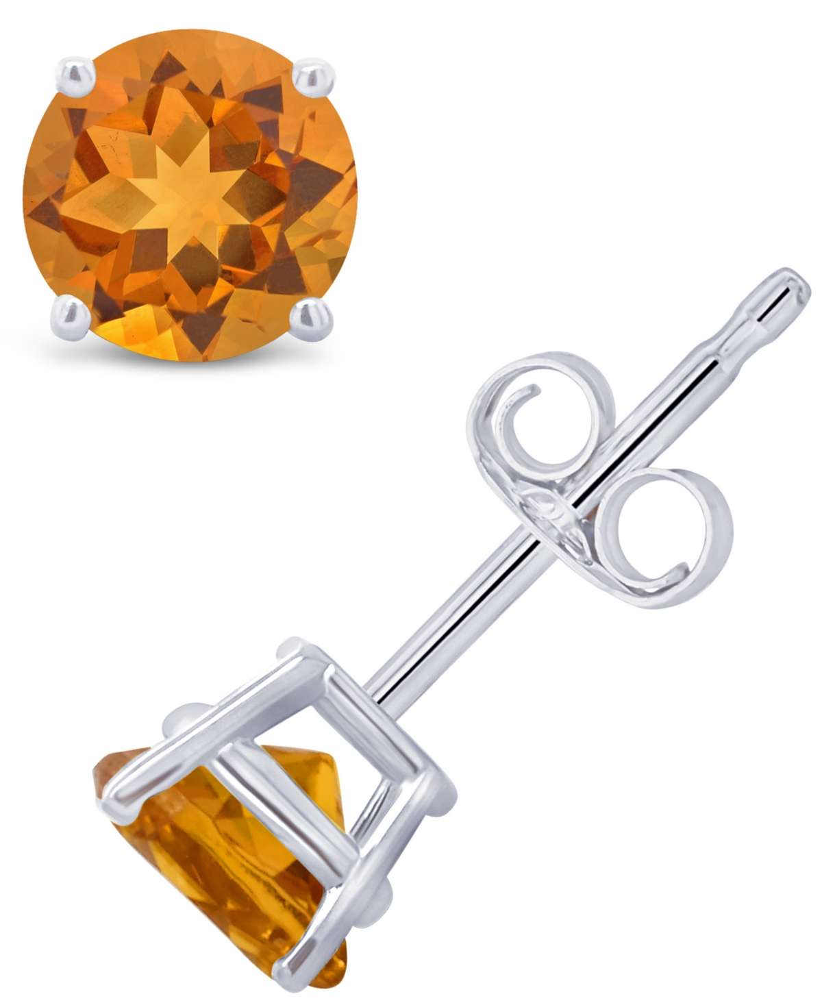 Click here for Citrine (9/10 ct. t.w.) Stud Earrings in 14K White... prices