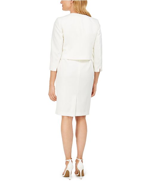 Le Suit Jewel-Neck Flyaway Jacket & Dress Suit & Reviews - Wear to Work ...