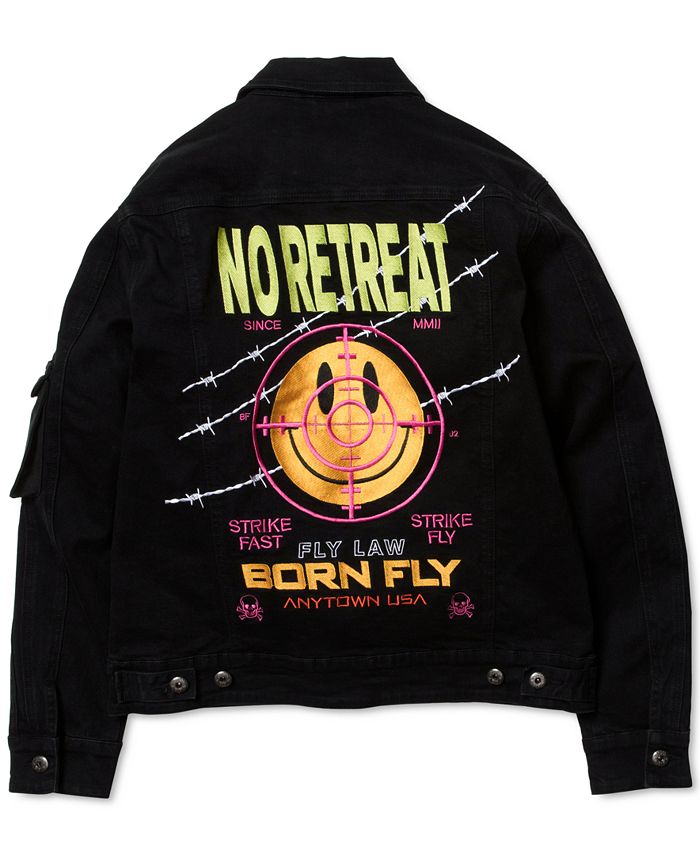 Born Fly Men's Slim-Fit No Retreat Denim Jacket - Macy's