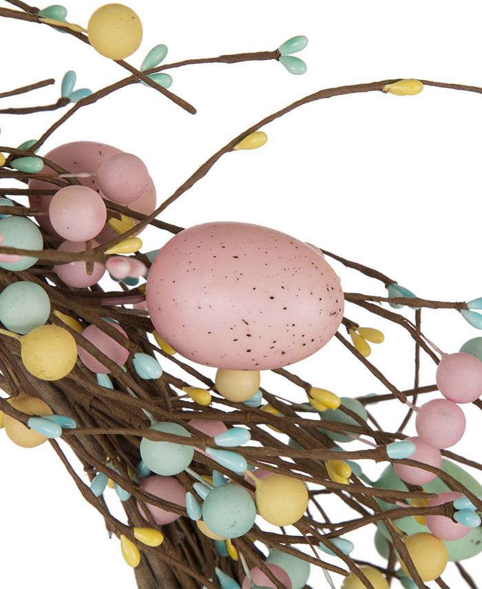 Glitzhome Easter Eggs Wreath - Macy's