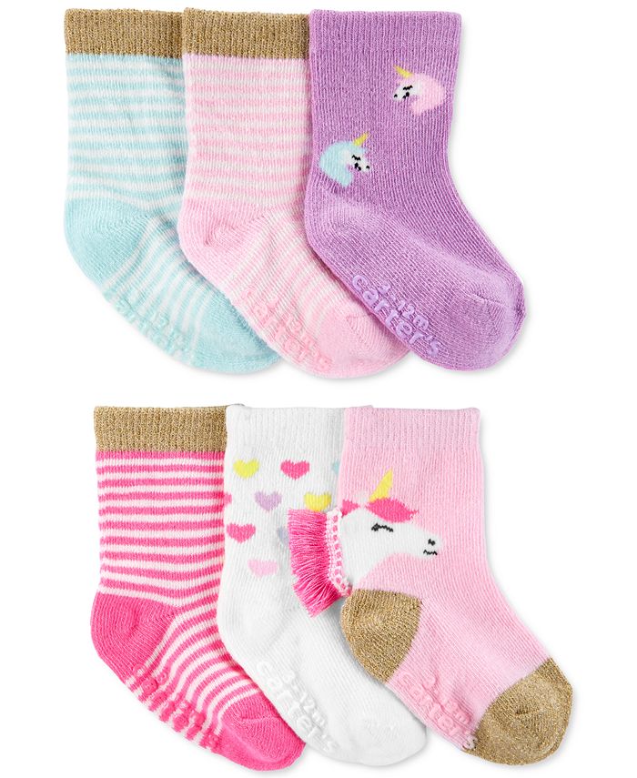 Carter's Toddler Girls 6-Pack Socks - Macy's