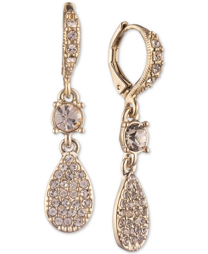 Givenchy Pavé Pear-Shape Drop Earrings - Macy's