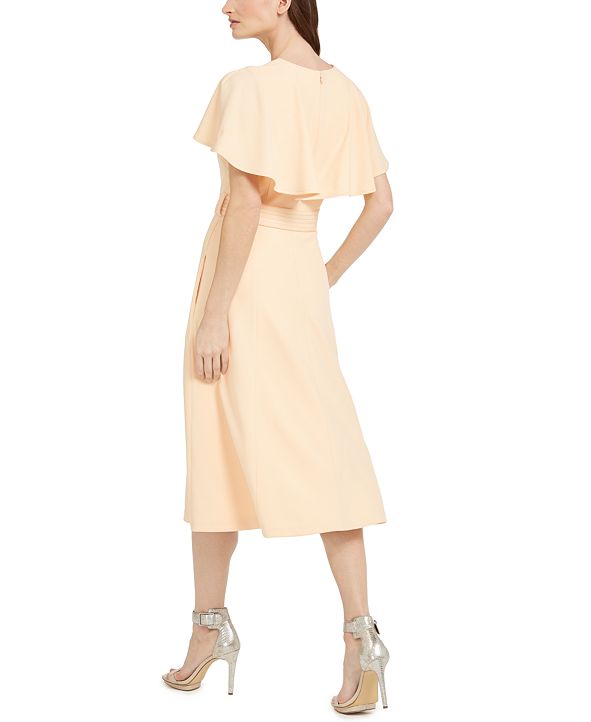 Calvin Klein Capelet Belted A Line Dress And Reviews Dresses Women