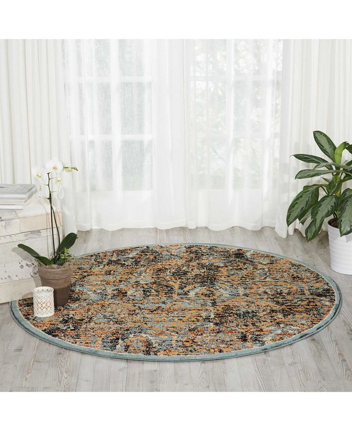Long Street Looms Modino MOD06 Blue 5'3" Round Area Rug - Macy's