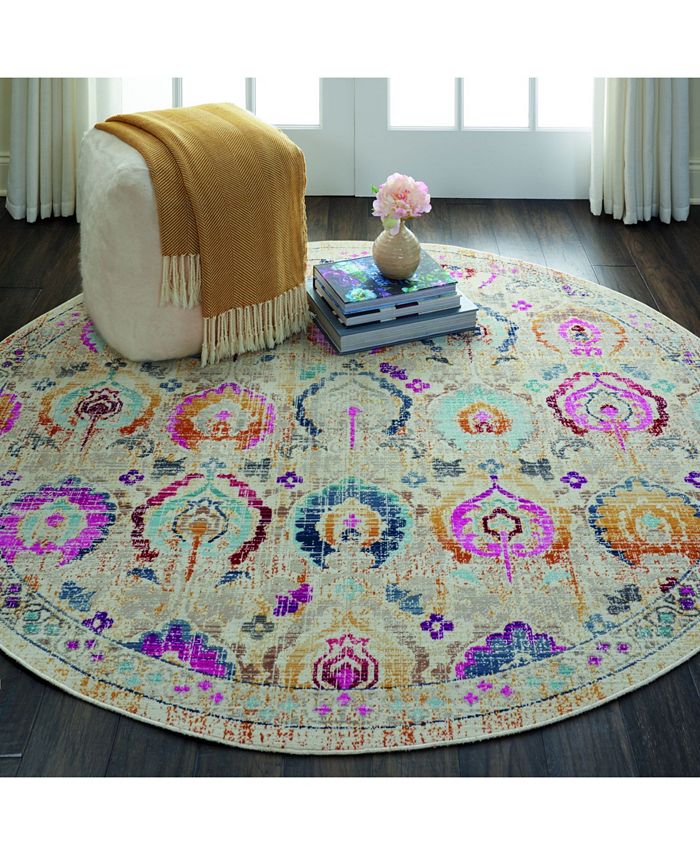 Long Street Looms Era Tabriz ERA04 Ivory 6' Round Area Rug - Macy's