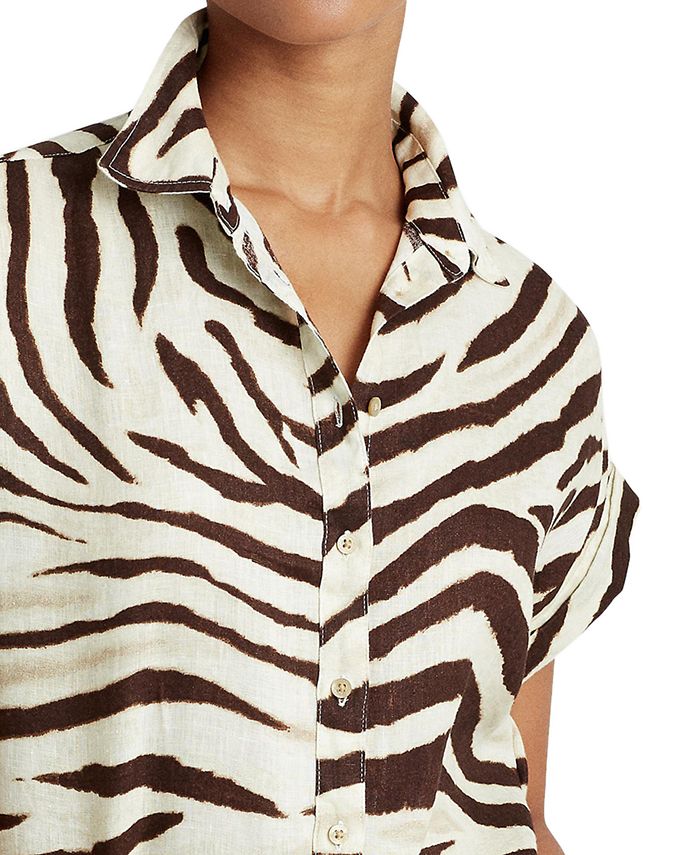 Lauren Ralph Lauren Lightweight Linen Top - Macy's