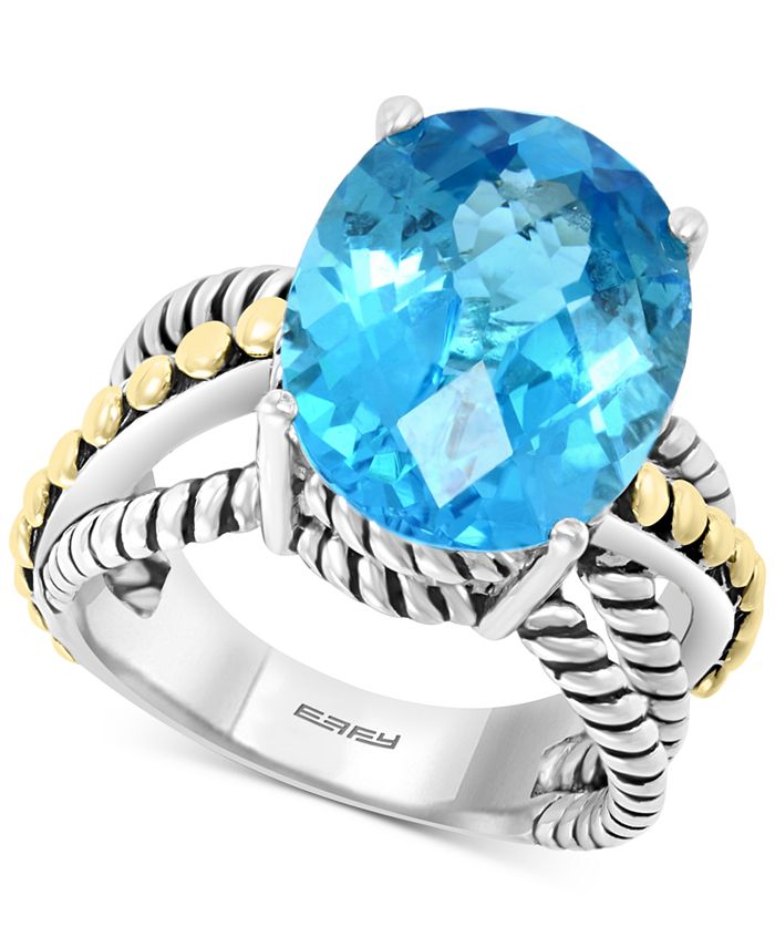 EFFY Collection EFFY® Blue Topaz Statement Ring (9-7/8 ct. t.w.) in ...