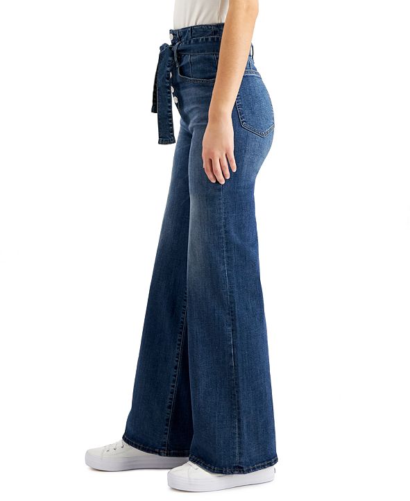 Numero Exposed-Button Wide-Leg Jeans & Reviews - Jeans - Women - Macy's