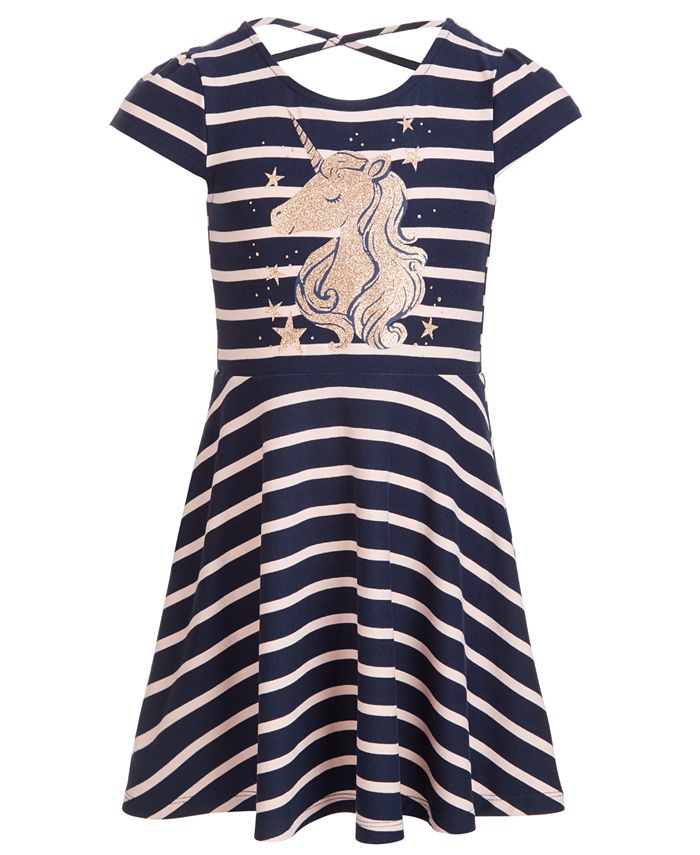 Epic Threads Toddler Girls Striped with Graphic Skater Dress - Macy's