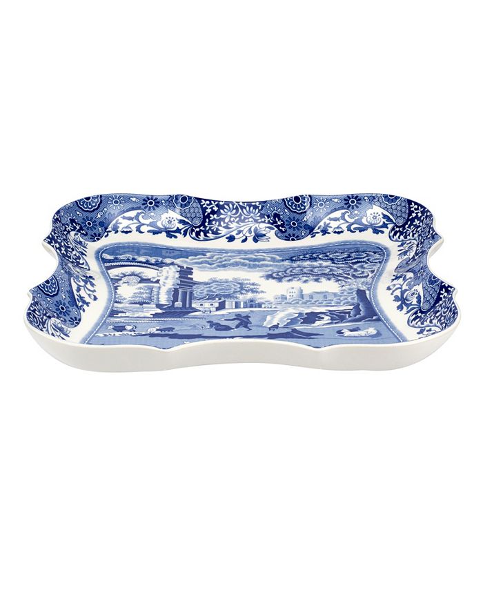 Spode Blue Italian Large Devonia Tray - Macy's