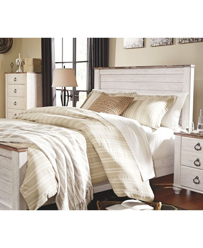 Signature Design By Ashley Willowton Full Panel Headboard - Macy's
